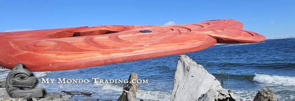 Orca, Killer Whale, 24" vibrant, inlaid, authentic Nootka art, Brian ...