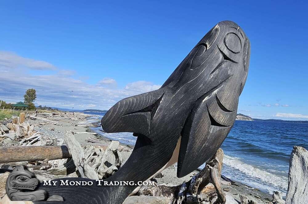 Gorgeous Orca sculpture by Bear (Doug) Horne, Tsawout Nation - SOLD ...