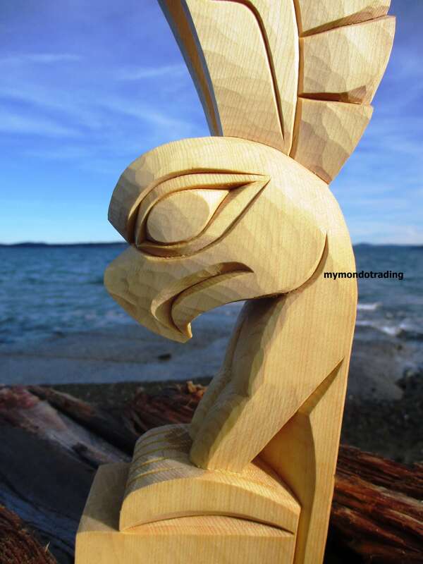 Eagle Sculpture, cedar, by Bear (Doug) Horne • My Mondo Trading ...