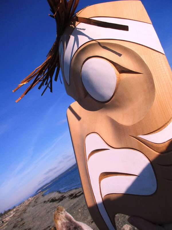 Eagle and little Spirit, cedar Mask, Bear Horne - SOLD • My Mondo ...