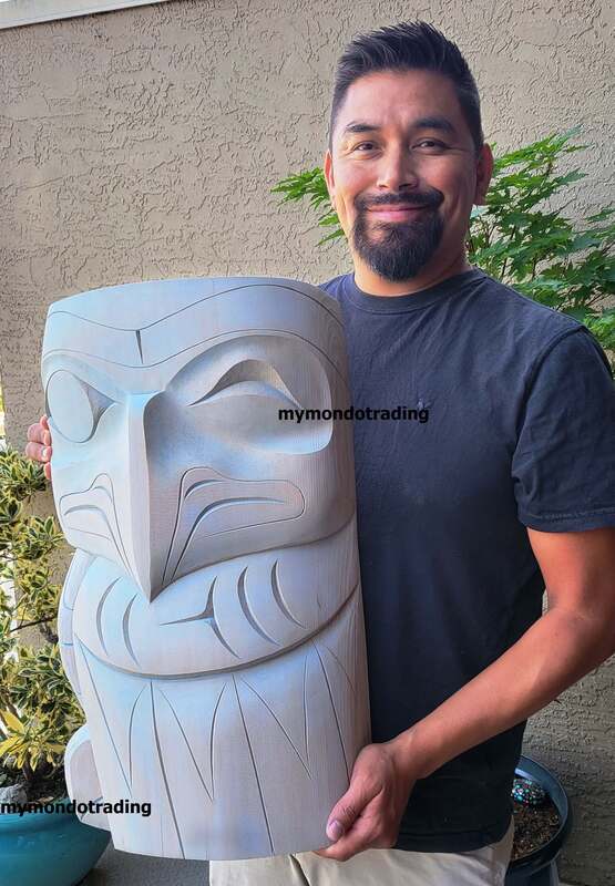 Winking Owl, hand carved sculpture by Bear (Doug) Horne • My Mondo ...
