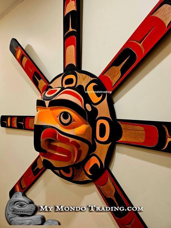 5 1/2 ft. large Sun Mask, authentic and direct from Hereditary Chief ...