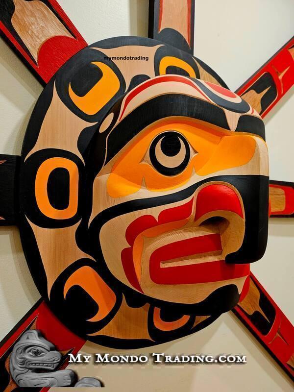 5 1/2 ft. large Sun Mask, authentic and direct from Hereditary Chief ...