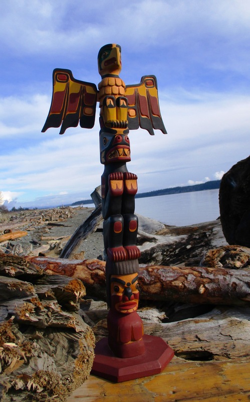 Large Totem Pole by Ernie Henderson • My Mondo Trading • First Nations ...
