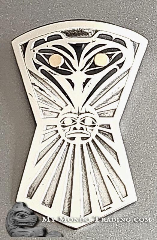 Sterling Silver and 14k gold Crow Shield pendant by Grant Pauls - SOLD ...