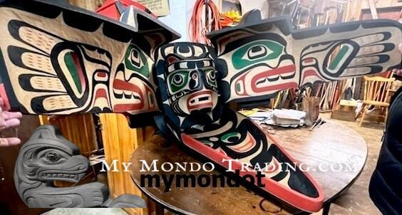 Rare 4'x4' Raven to Bear Transformation Mask, Calvin Hunt - SOLD • My ...