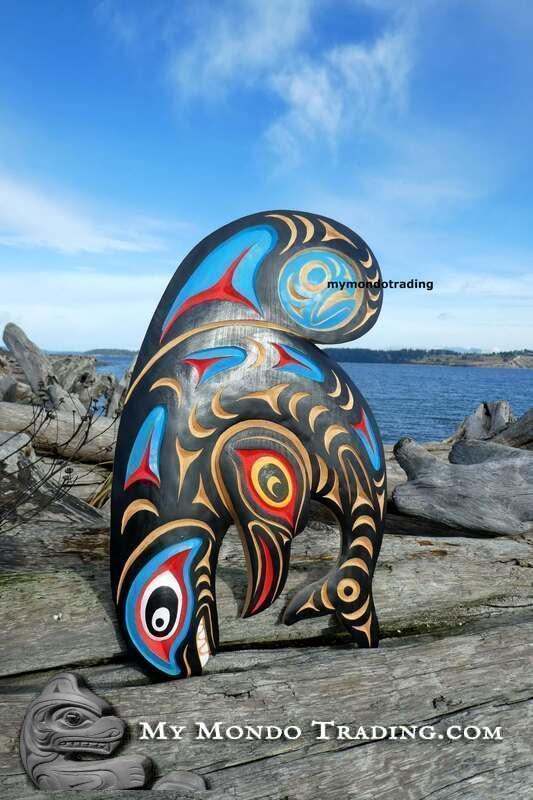Jumping Killer Whale, Raven, Salmon, by Joel Good - SOLD • My Mondo Trading • Native Art Gallery