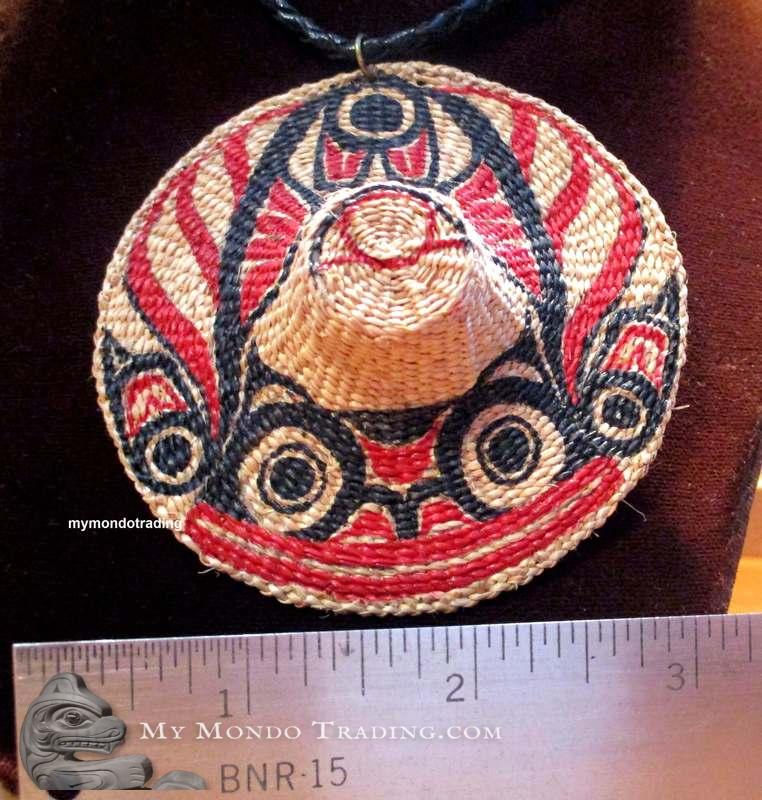 Haida, woven Hat pendant, by Primrose Adams • My Mondo Trading • Native ...