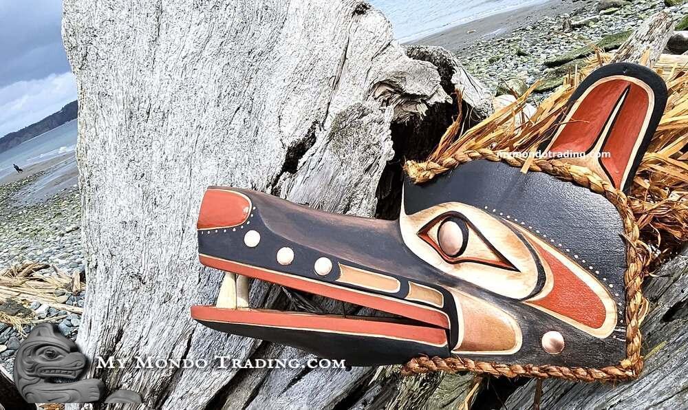 Articulated Wolf Mask with copper accents, Randy Stiglitz/Janice Morin ...