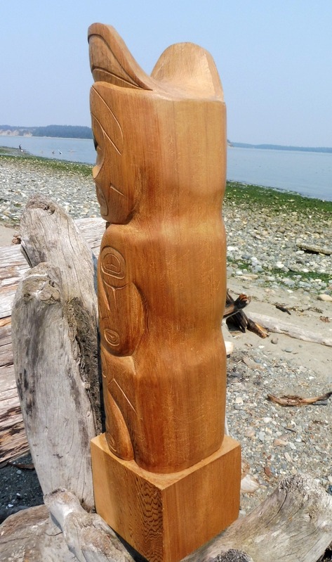 Bear with Salmon Totem Pole, Ron Sager, Wolf Clan • My Mondo Trading ...