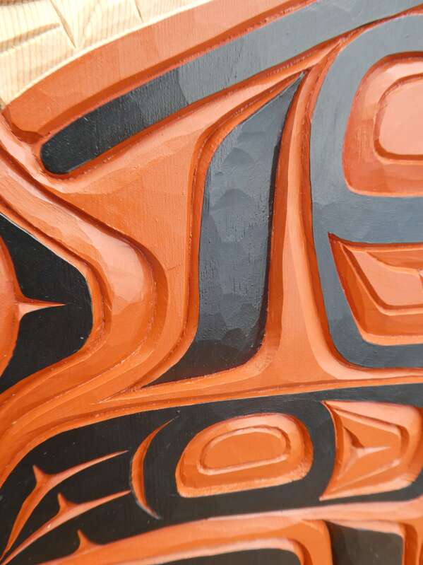 Black Bear Abstract, red cedar, new design by Shane Flood Baker - SOLD ...