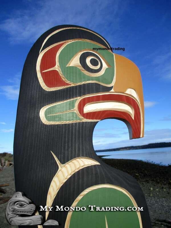 33" tall Eagle, authentic Indigenous art by Shane Flood Baker, Squamish ...