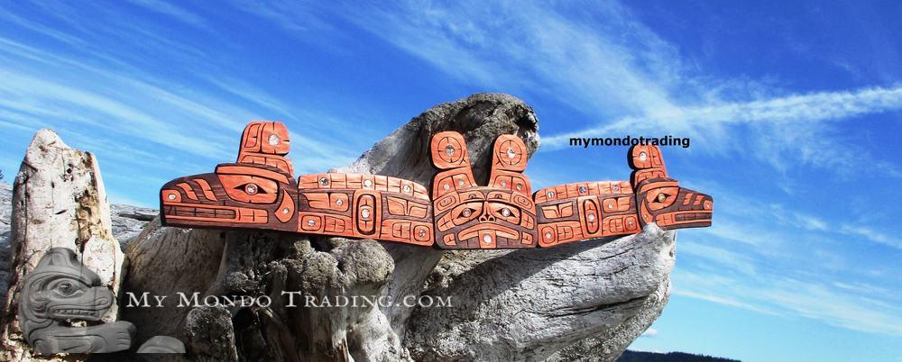 Sisiutl (Sea Serpent) 38" with 33 abalone inlays, by Silas Coon • My ...