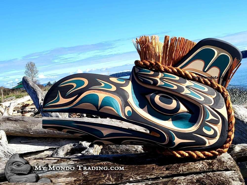 Large Raven Mask, authentic, hand carved, direct from artist Tom D ...