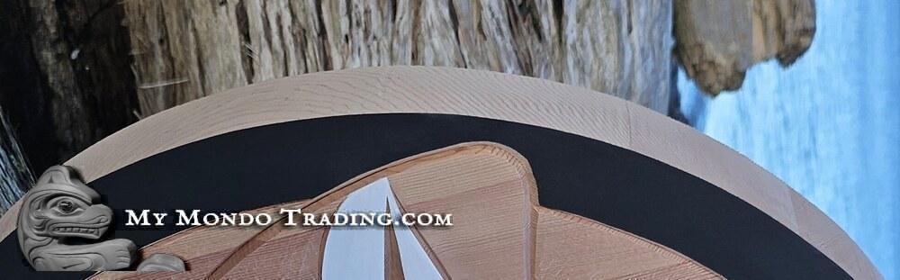 18" Wolf, beautiful thick circular cedar art by Bear (Doug) Horne • My ...