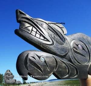 Black Bear, inlaid, Brian Bob, finest Nootka art - SOLD • My Mondo ...
